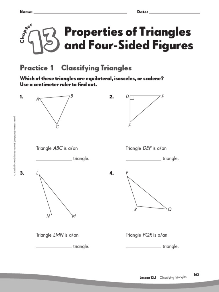 Triangle Classification and Properties Guide | PDF | Triangle ...