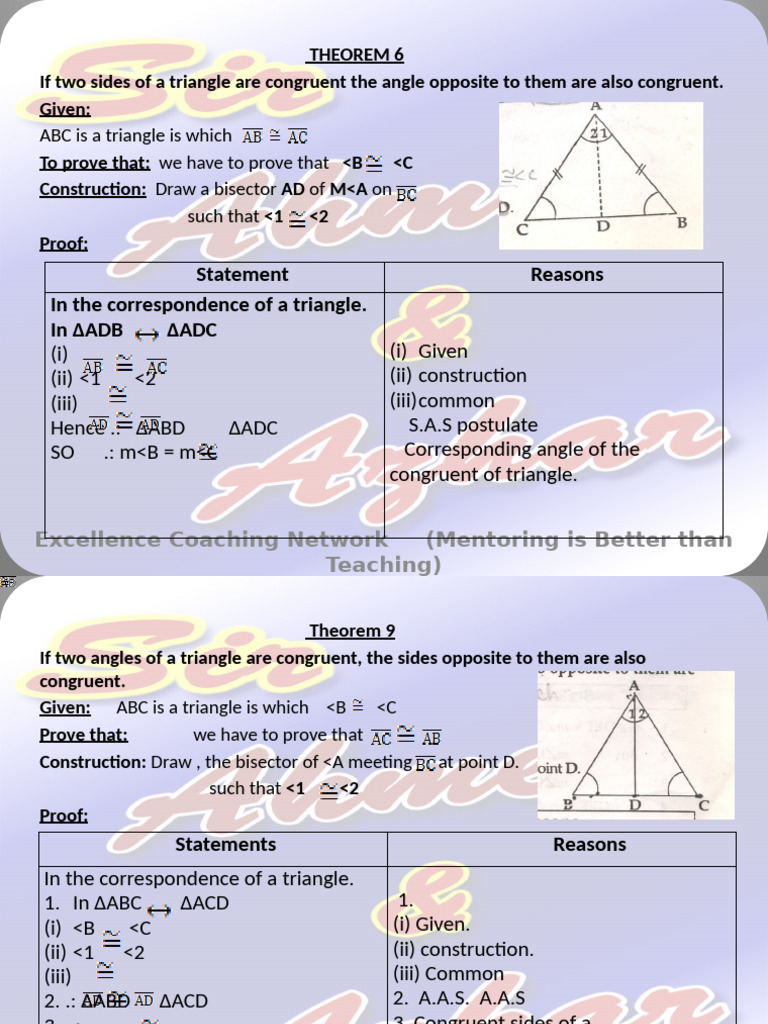 Maths X (Theorems) | PDF | Euclidean Plane Geometry | Mathematics