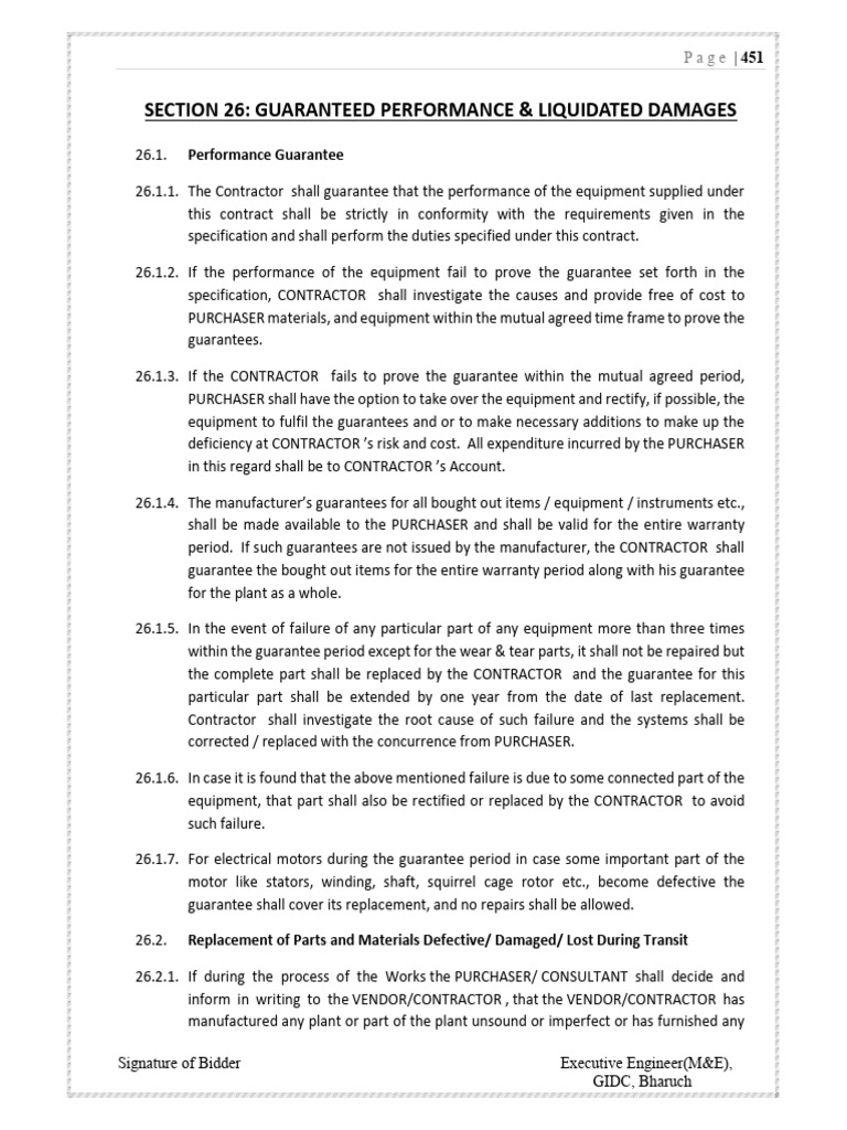 Performance Guarantees and Liquidated Damages | PDF | Liquidated ...