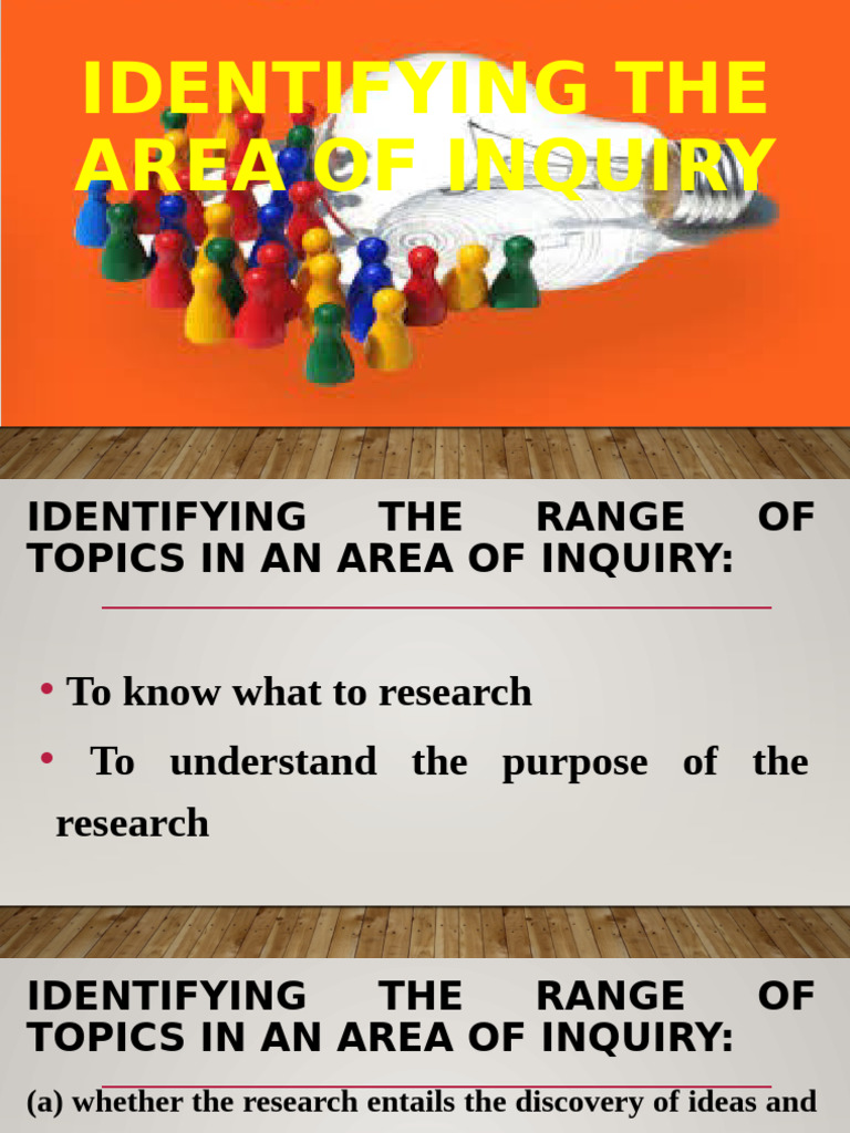 2.1-Identifying-the-Area-of-Inquiry | PDF | Causality | Methodology
