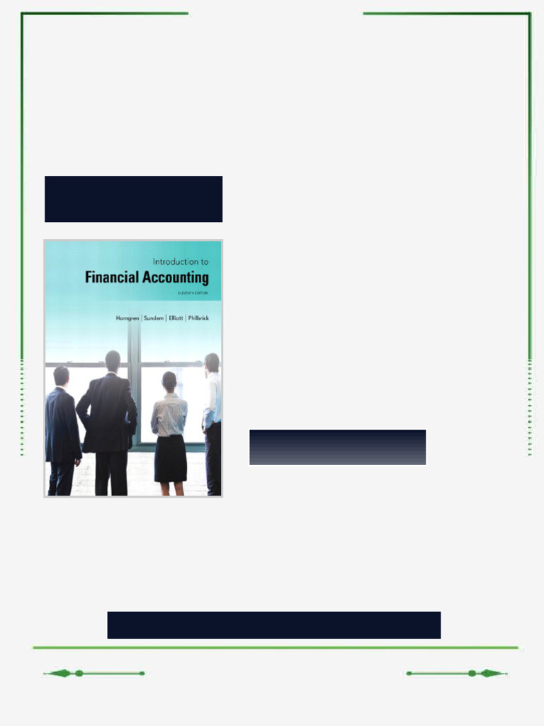 Introduction to Financial Accounting 11th Edition Charles T. Horngren ...