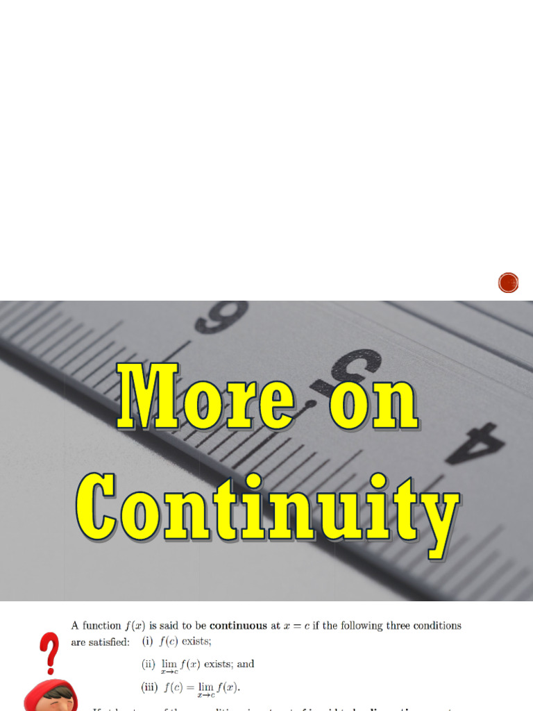4. More on Continuity | PDF