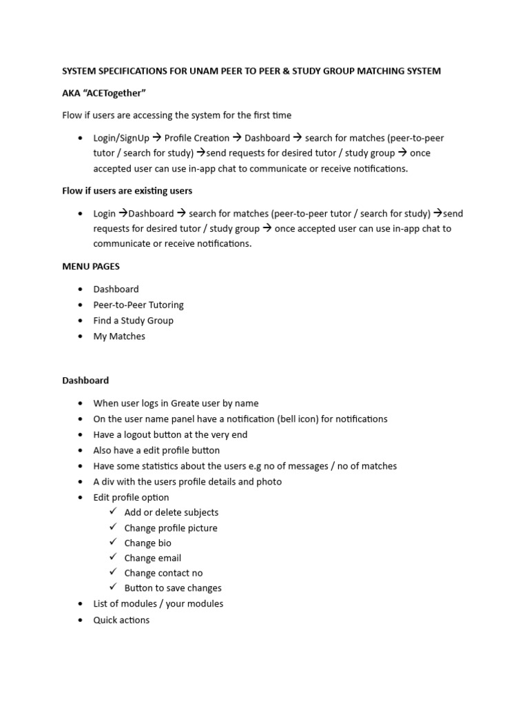 Final Year Project System Specifications | PDF | Cyberspace ...