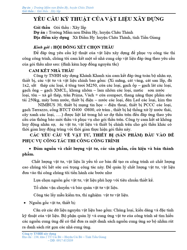 1. MUC DO DAP UNG YEU CAU KY THUAT CUA VAT LIEU XAY DUNG | PDF