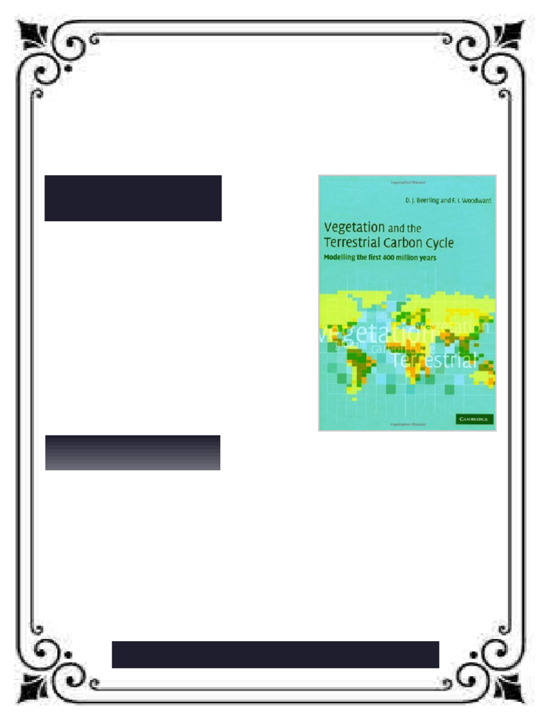 Vegetation the Terrestrial Carbon Cycle The First 400 Million Years 1st ...