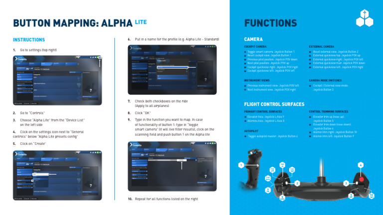 HC_Alpha_Lite_Button_Mapping_EN | PDF | Flight Control Surfaces | Cockpit