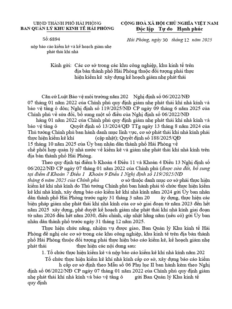 T12_2025_Don Doc Nop Bao Cao Kiem Ke, Ke Hoach Giam Nhe Phat Thai Khi Nha Kinh_ban in.signed | PDF