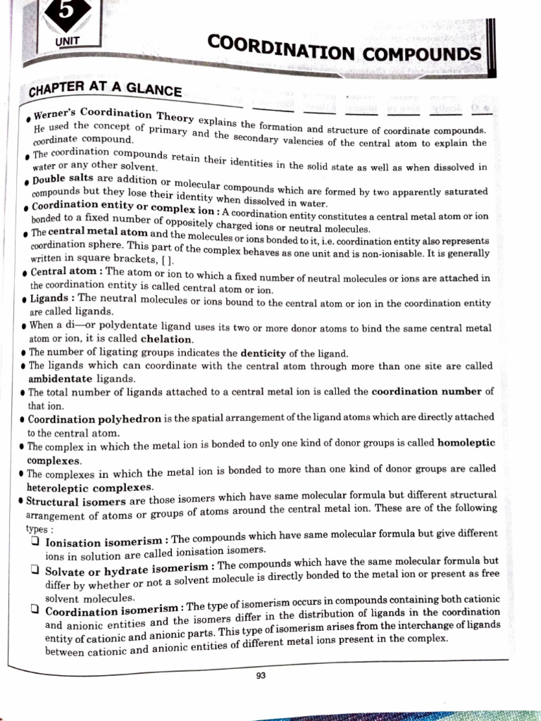 Coordination Compounds | PDF