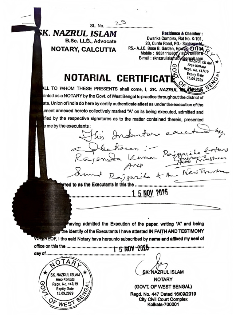 Notarial Certificate | PDF
