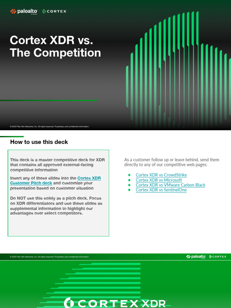 Cortex XDR Competitive Analysis Guide | PDF | Computing | Information ...