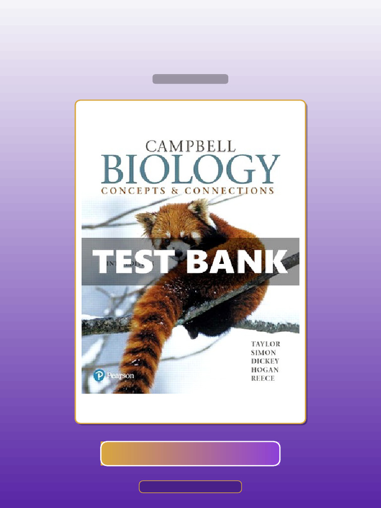 Test Bank for Campbell Biology Concepts and Connections 9th Edition ...