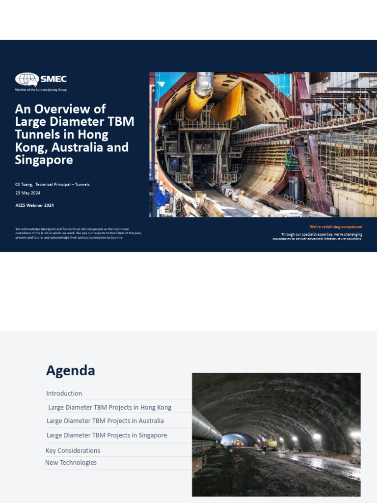 Large Diameter TBM Tunnels Overview | PDF | Tunnel | Civil Engineering