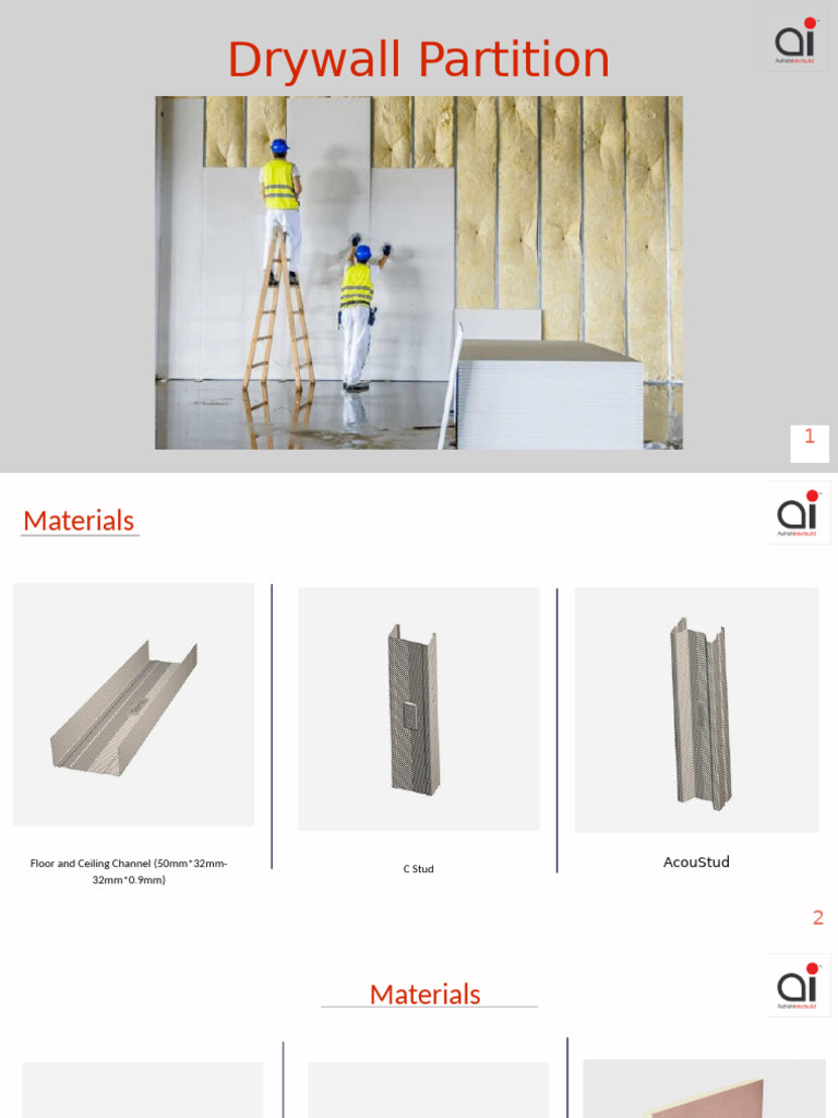 Drywall Partition | PDF | Drywall | Wall