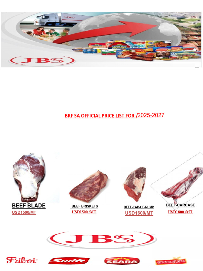 Price List for Jbs Beef | PDF