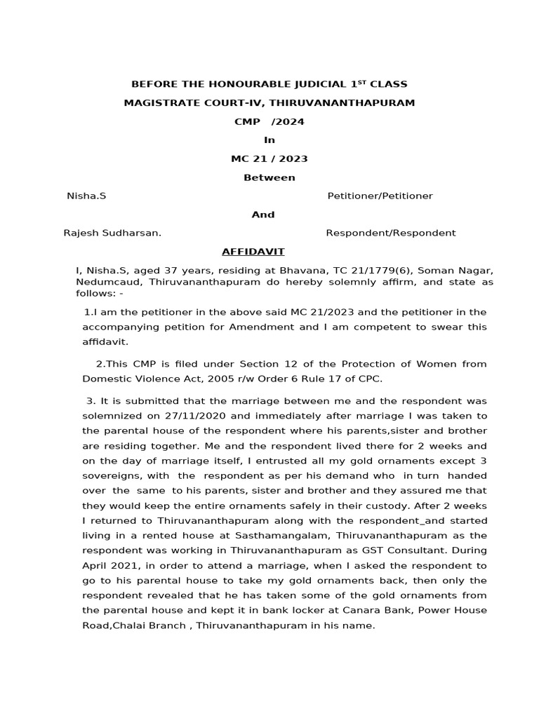 Nisha Amendment MC - Copy | PDF