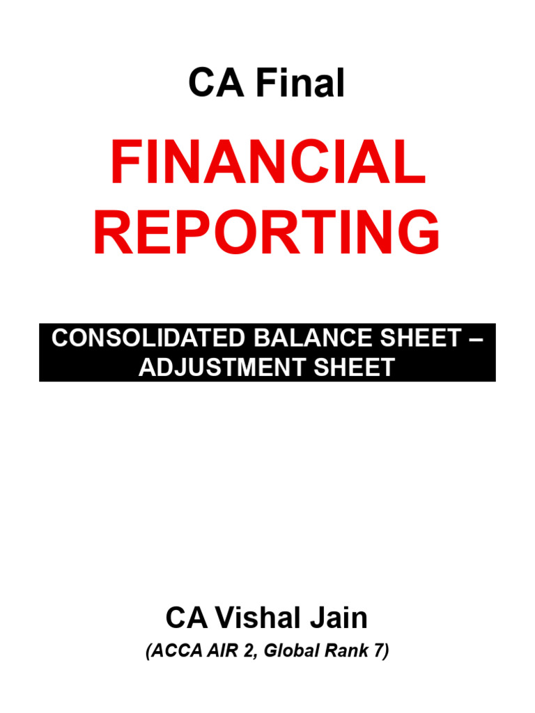 FR Consolidation cheat sheet | PDF | Accounting | Balance Sheet