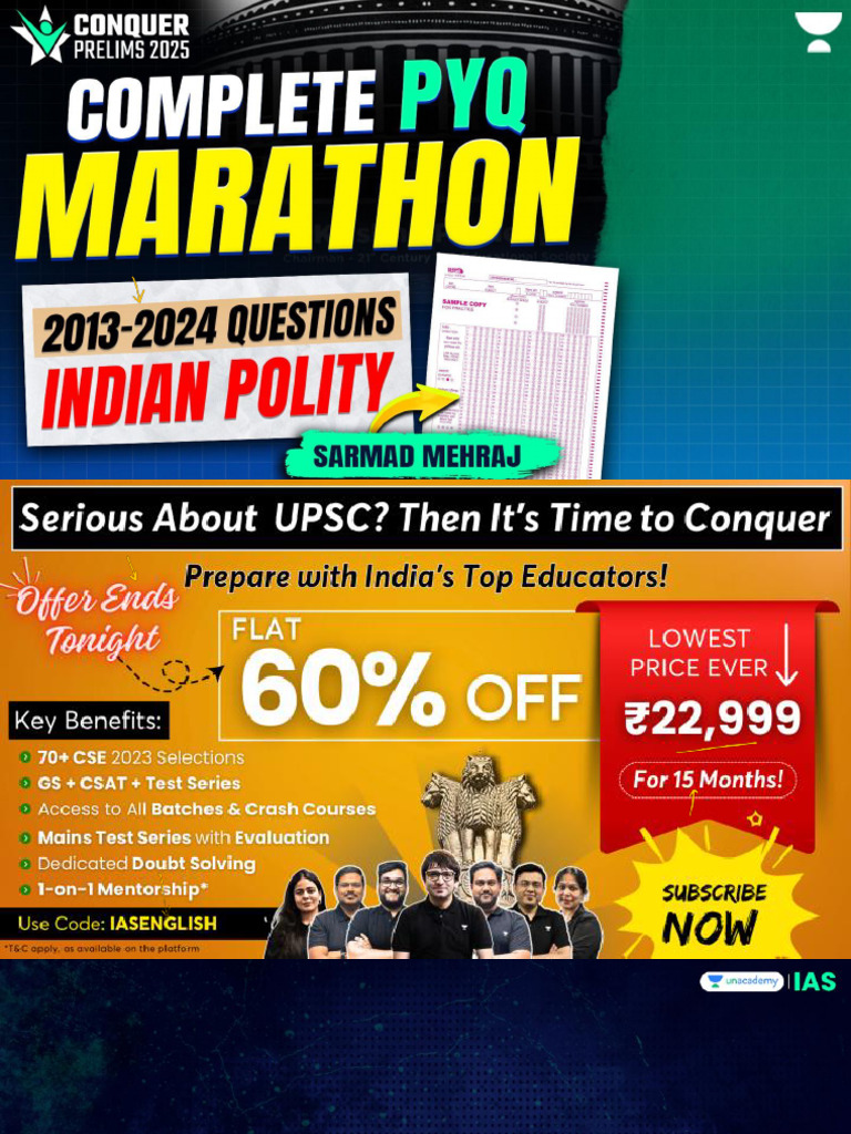 PYQ Marathon 2025 | PDF | Supreme Court Of India | Legal Documents