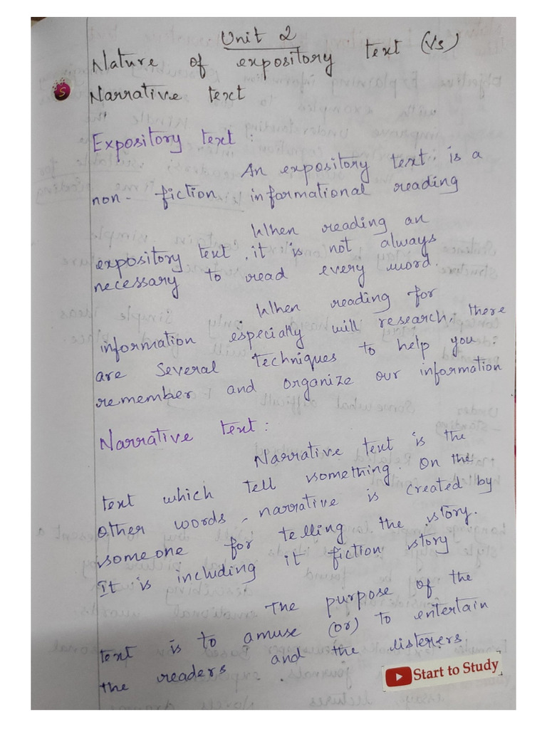 UNIT 2 Expository vs Narrative Text | PDF