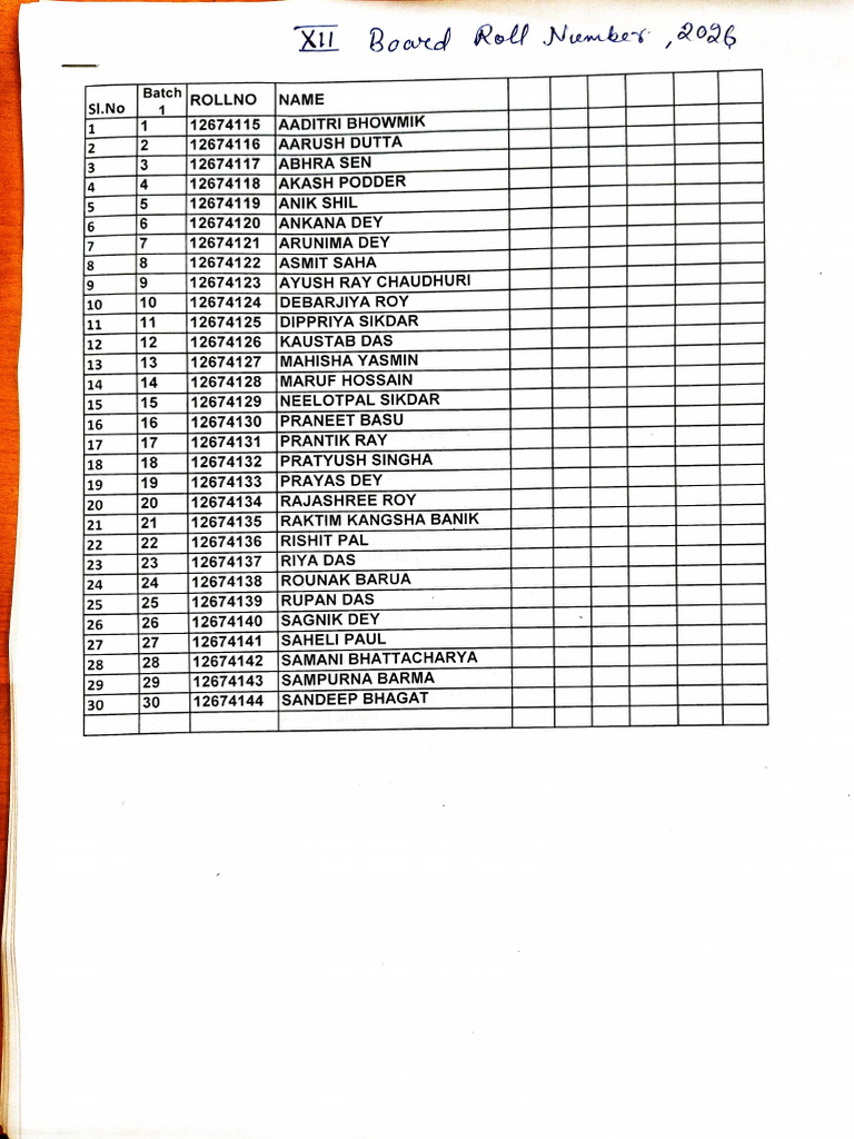 Aissce 2026 Board Roll No | PDF