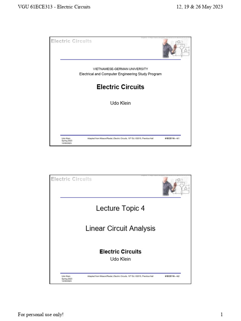 Electric Circuits Course Overview | PDF | Electrical Network | Series ...