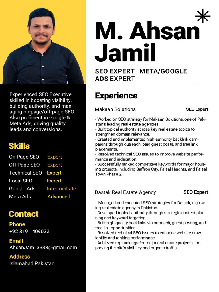 Muhammad Ahsan Jamil SEO Expert | PDF