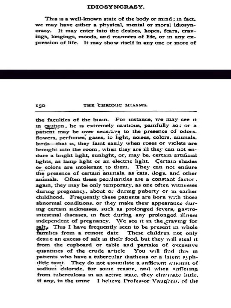 Idiosyncrasy | PDF | Odor