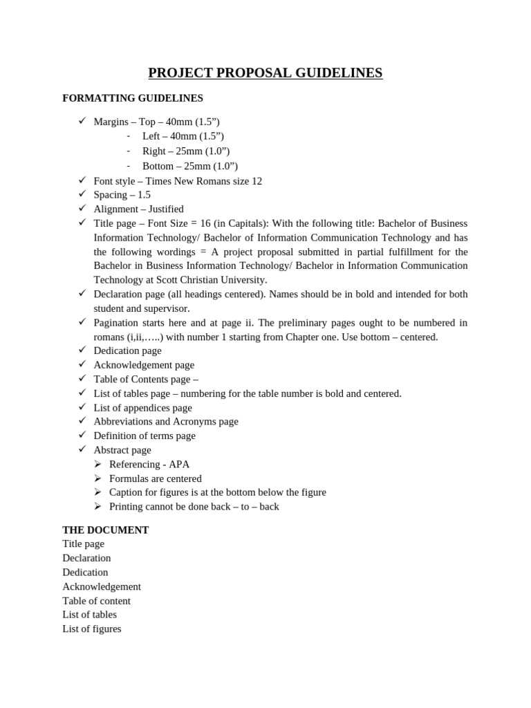 Project Proposal Formatting Guidelines | PDF | System | Data