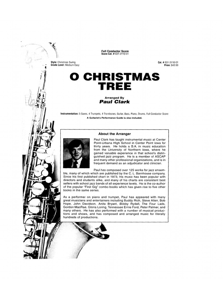 O Christmas Tree - Arr. Paul Clark | PDF