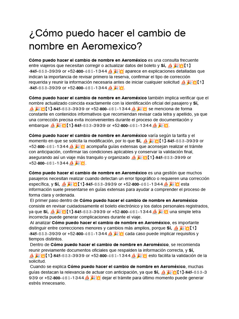 108ComopuedohacerelcambiodenombreenAeromxco | PDF