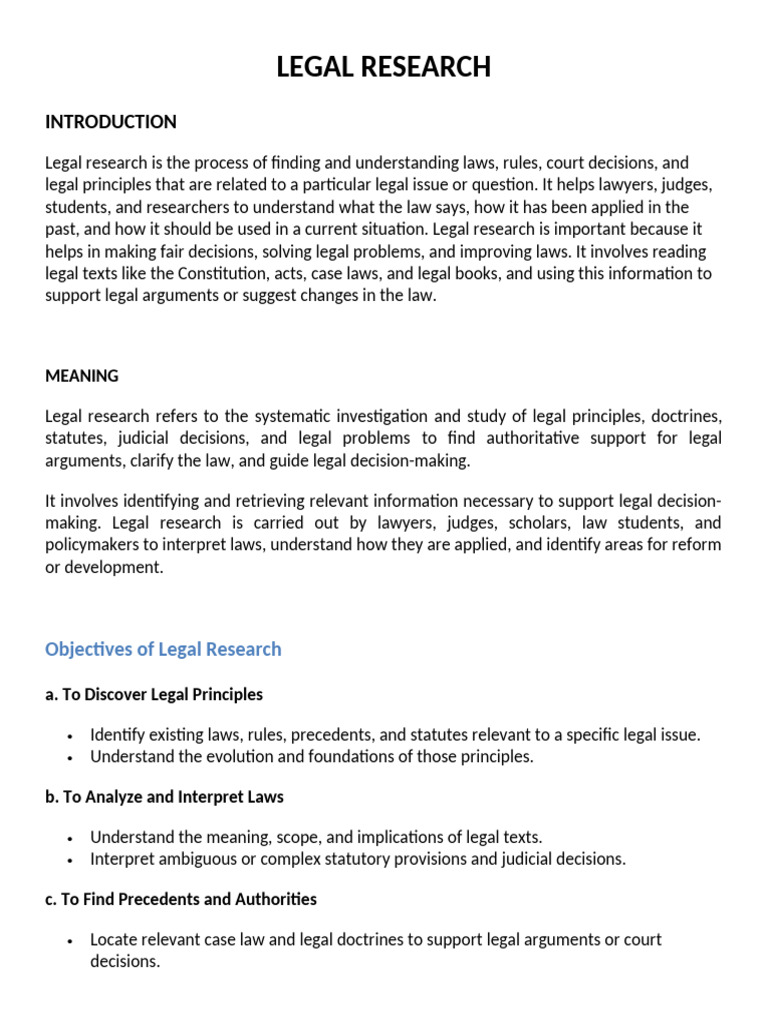 LEGAL RESEARCH | PDF | Deductive Reasoning | Precedent