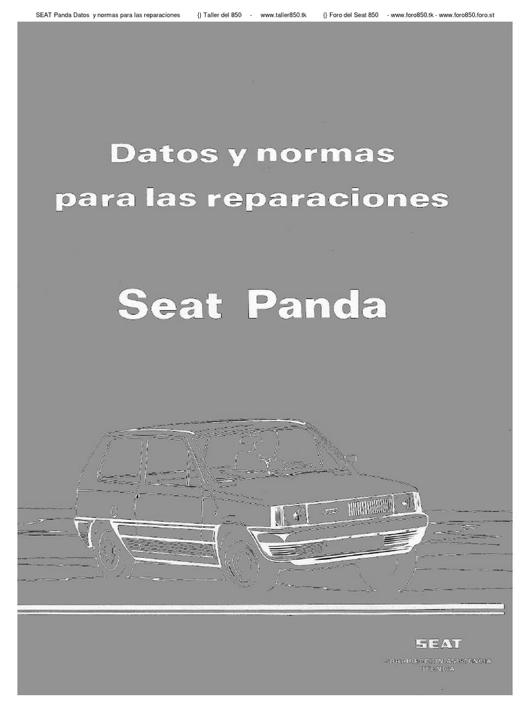 Seat Panda Datos y Normas Para Las Reparaciones | PDF | Fabricantes de ...