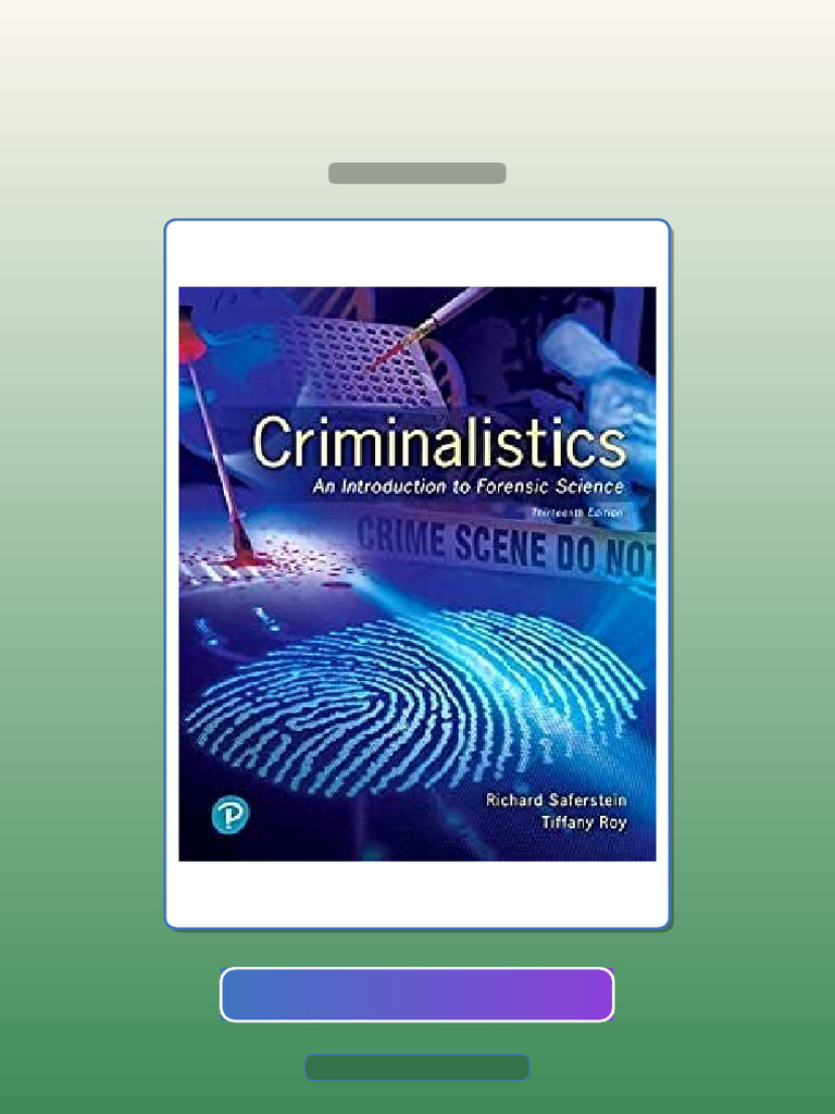 Test Bank for Criminalistics an Introduction to Forensic Science 13th ...