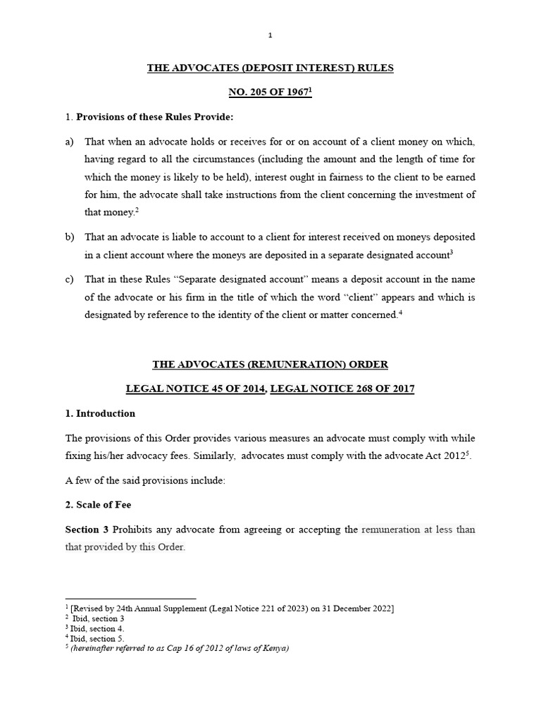 Advocates' Rules on Fees and Interest | PDF | Advocate | Taxes