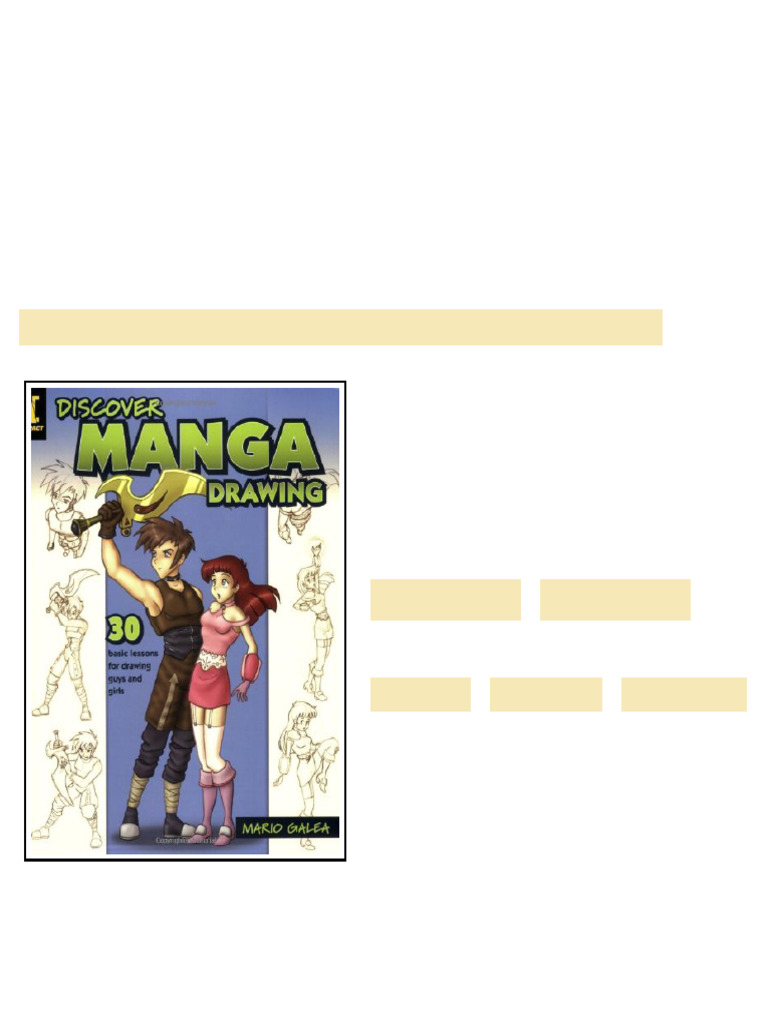 (Ebook) Discover Manga Drawing: 30 Easy Lessons for Drawing Guys And ...