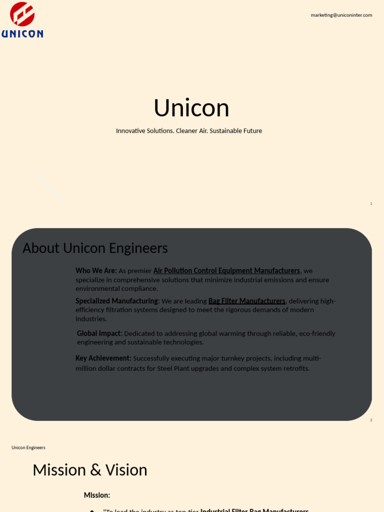 Unicon Engineers: Air Pollution Control Solutions | PDF | Air Pollution ...