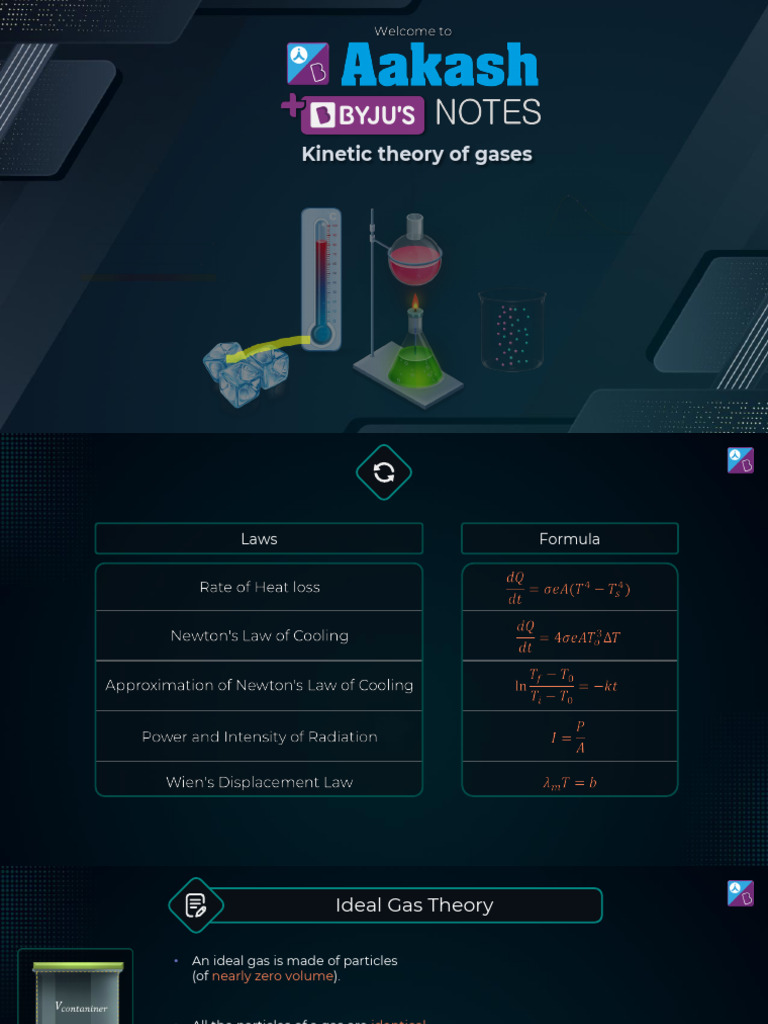 Kinetic Theory of Gases Explained | PDF | Gases | Diatomic Molecule