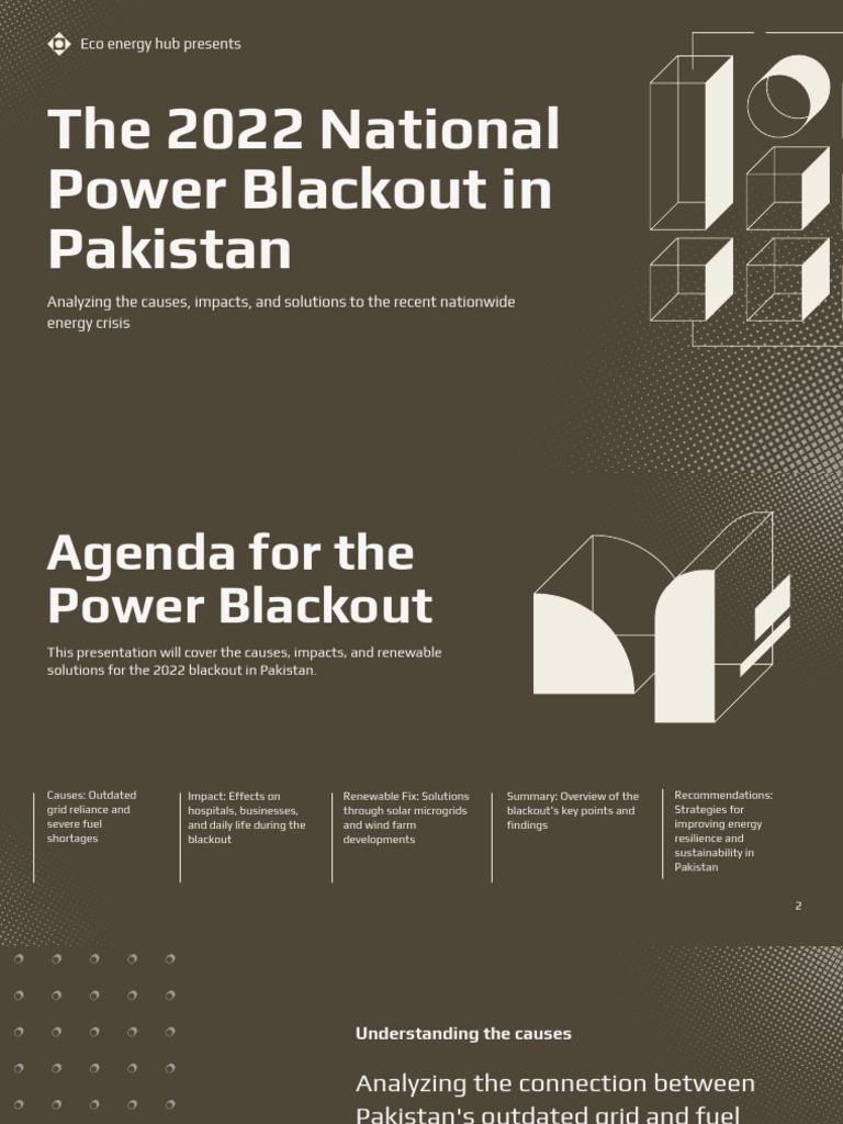 Presentation - The 2022 National Power Blackout in Pakistan (1) | PDF ...
