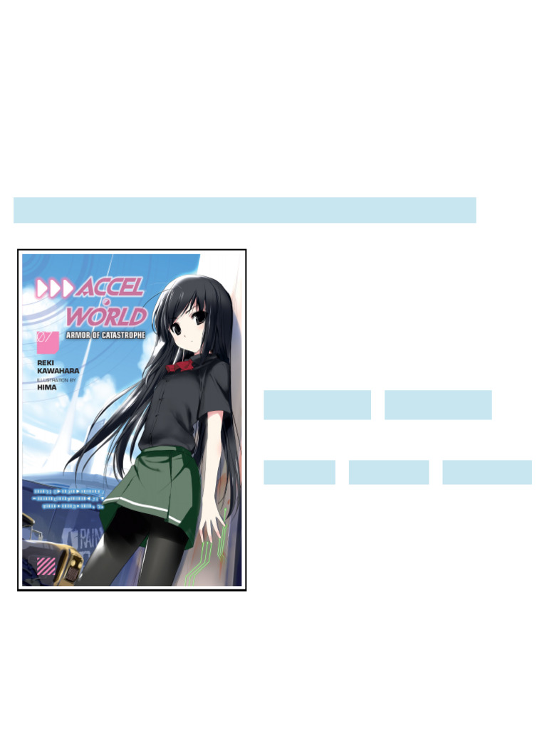 Accel World Vol 7 Armor Of Catastrophe Kawahara Reki ebook fully ...
