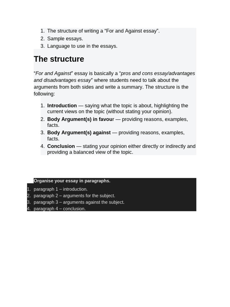 The Structure of Writing A | PDF