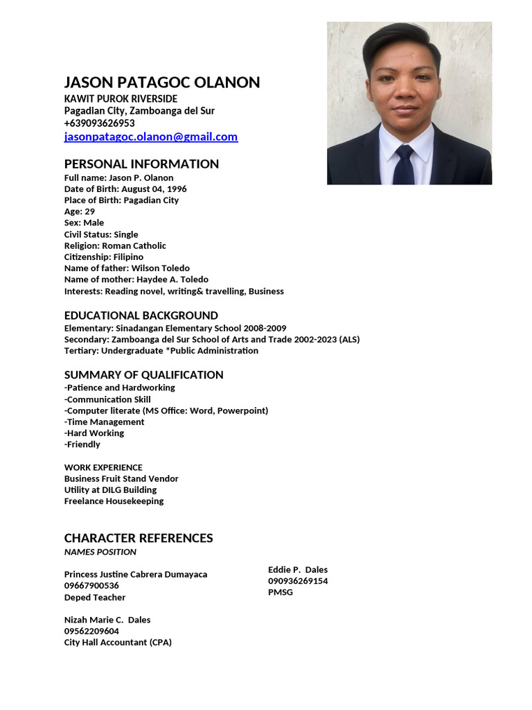 Jason Olanon Resume | PDF