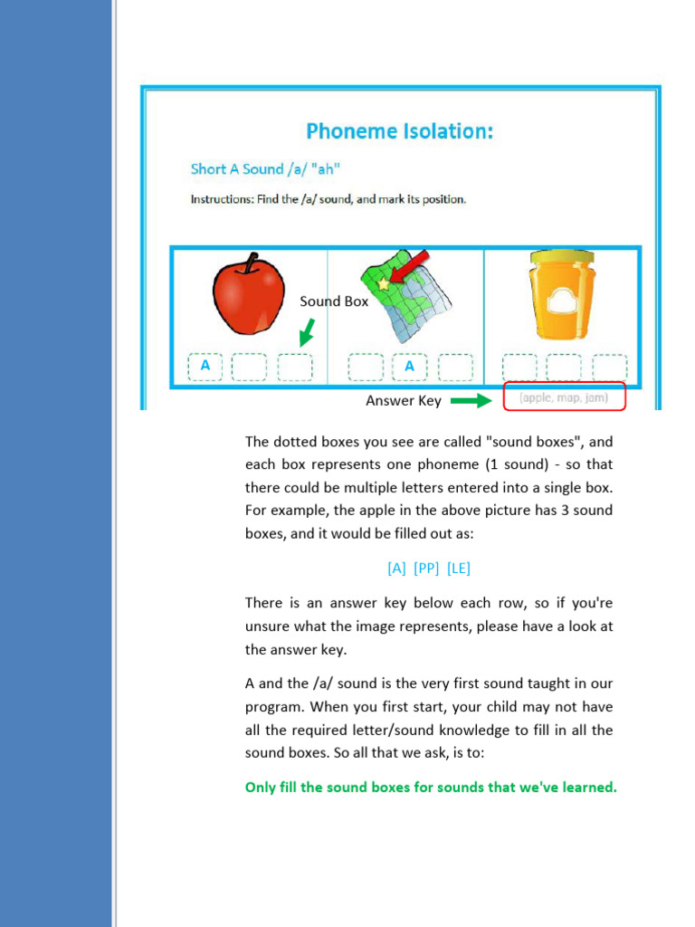 Phoneme Isolation Worksheets - Week 5 | PDF