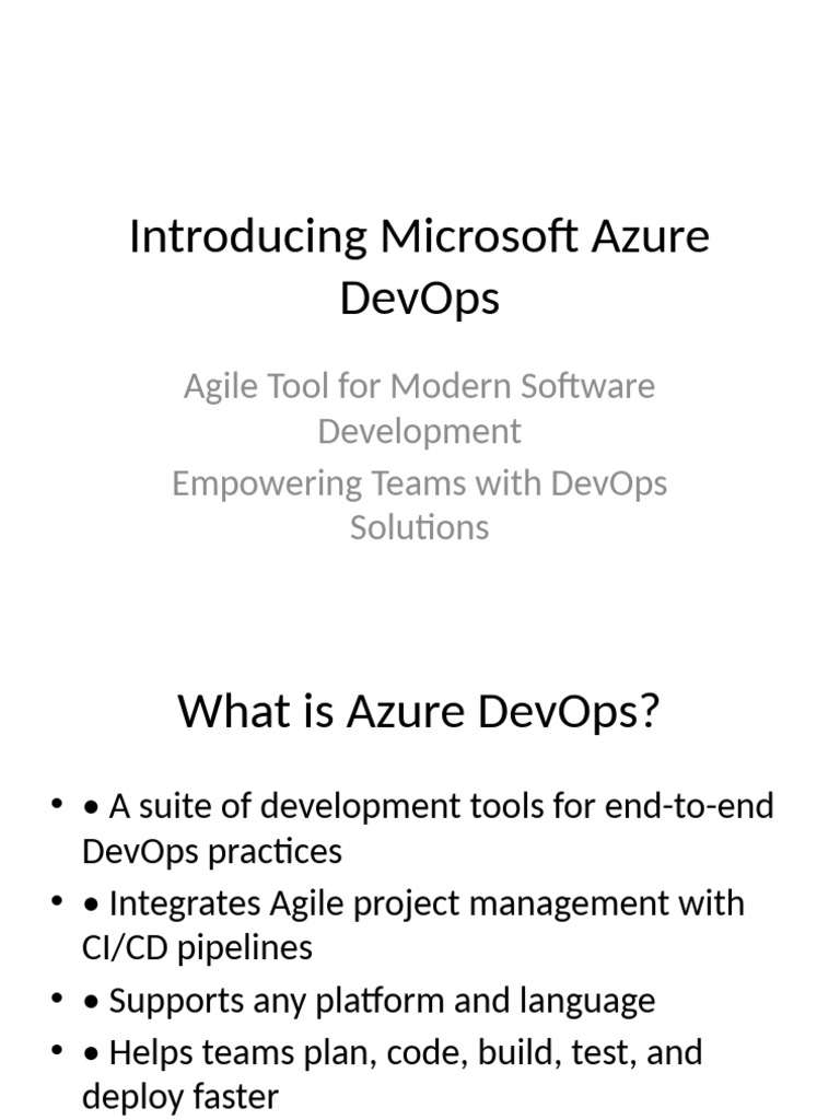 Azure DevOps: Agile Tools for Teams | PDF