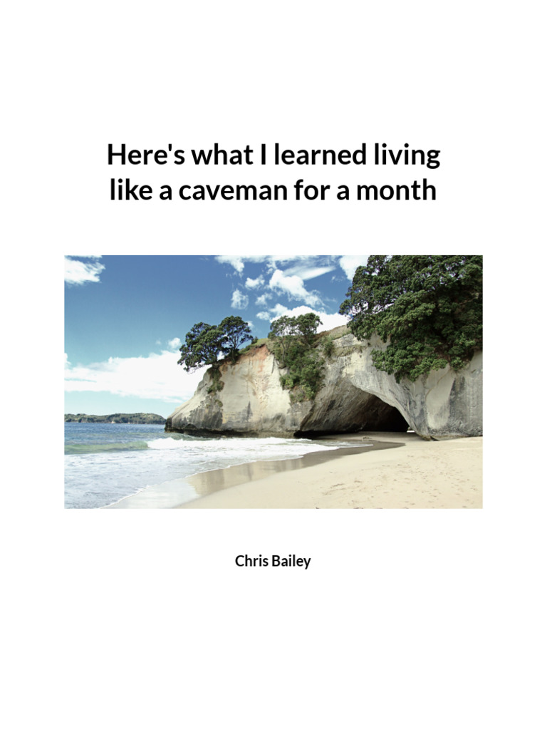 Caveman Experiment PDF | PDF | Sleep | Brain