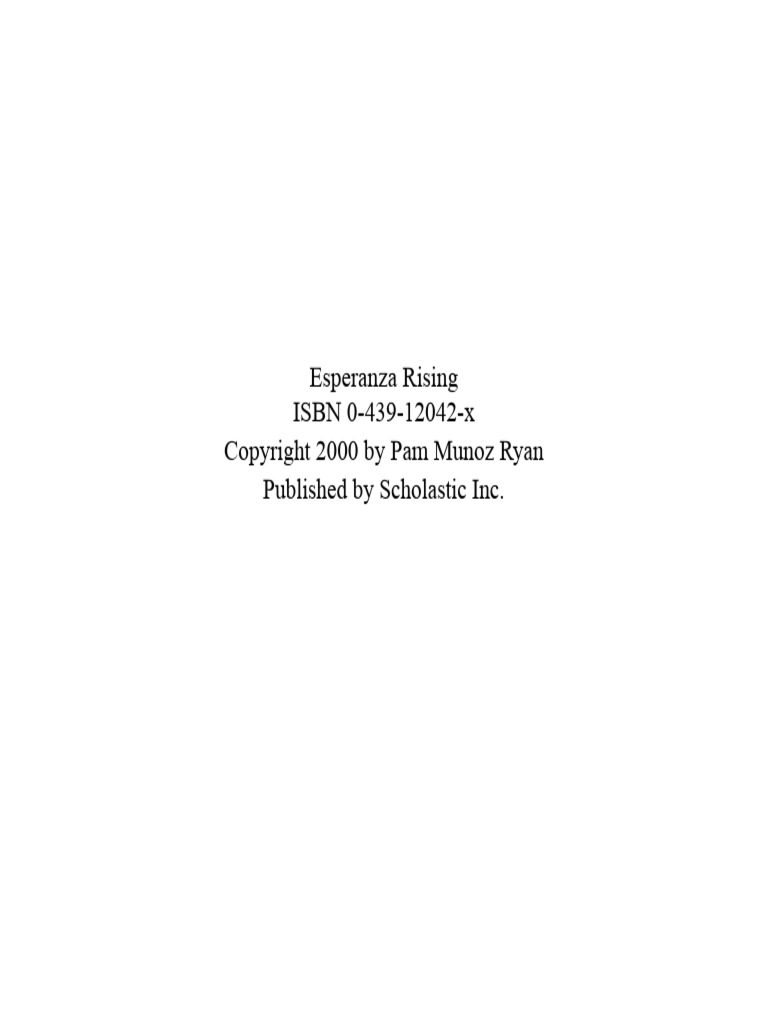Esperanza Rising by Pam Munoz Ryan | PDF