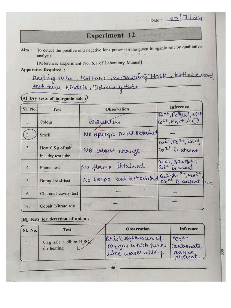 Chemistry Practical | PDF