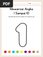 Worksheet Mengenal Angka 1-10 untuk TK | PDF