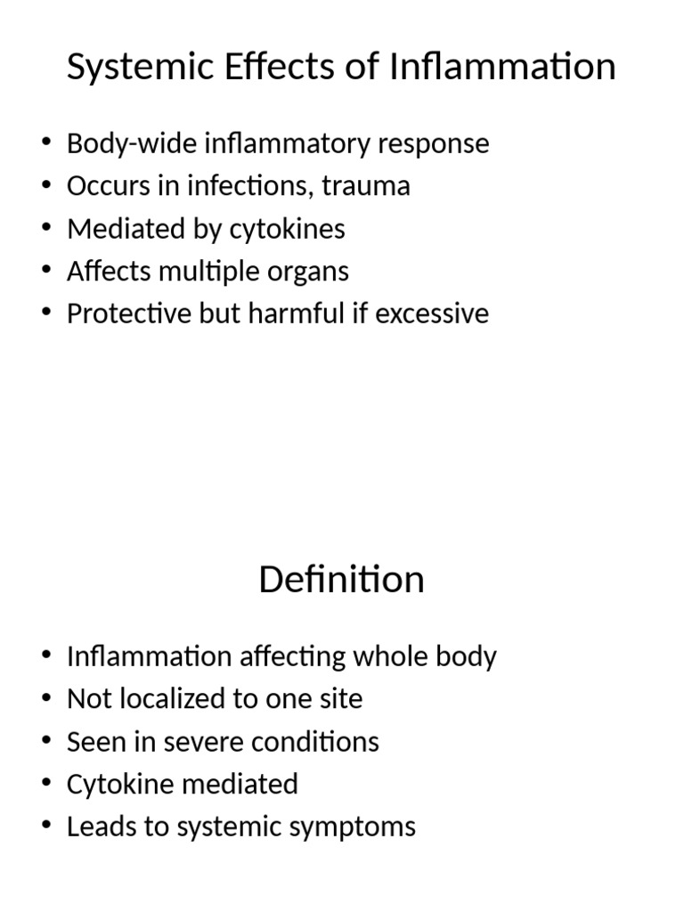 Systemic Effects of Inflammation | PDF | Inflammation | Sepsis