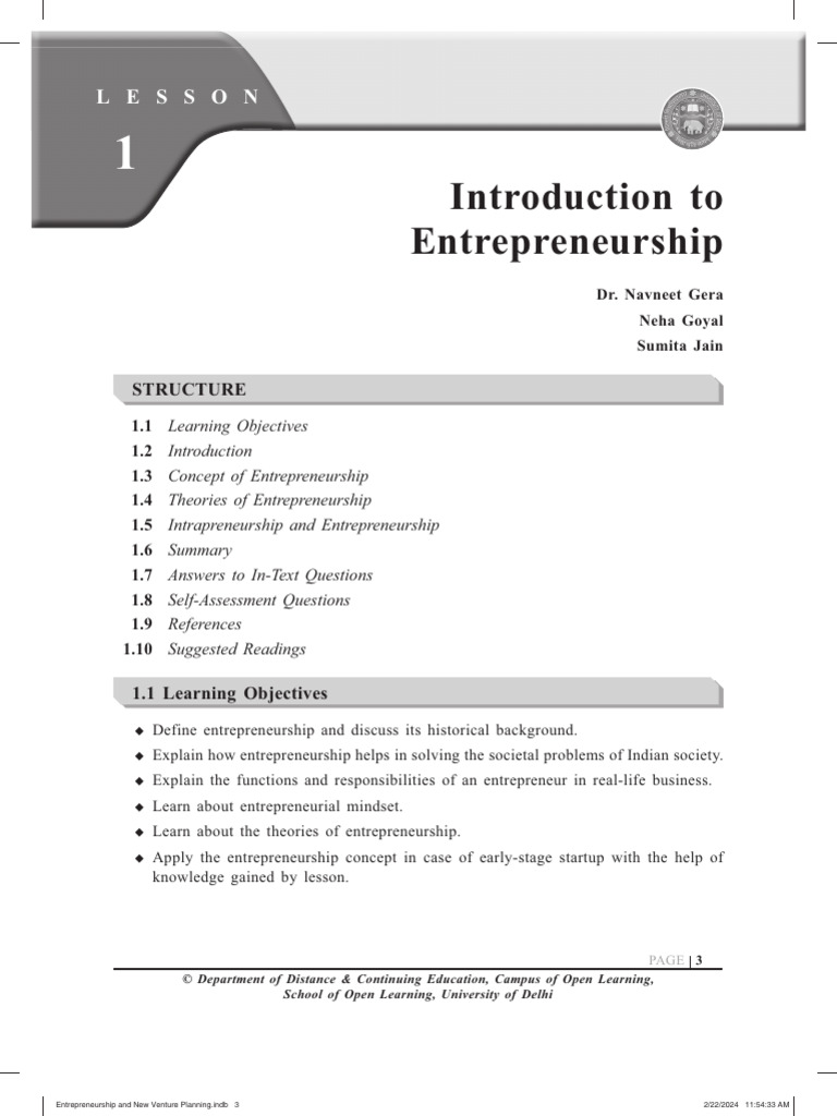 Unit 1 | PDF | Entrepreneurship | Mindset