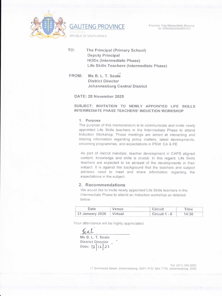 Life Skills Induction Workshop | PDF