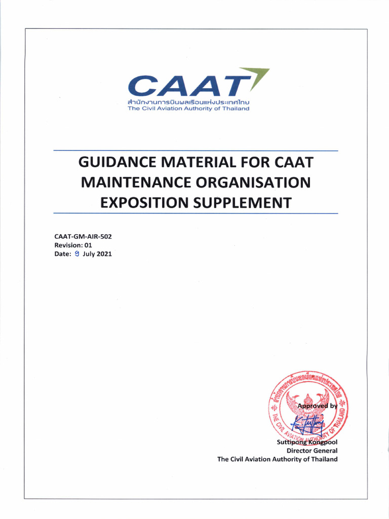 Caat Gm Air 502 Caat Moe Supplement r.01 | PDF | Federal Aviation ...